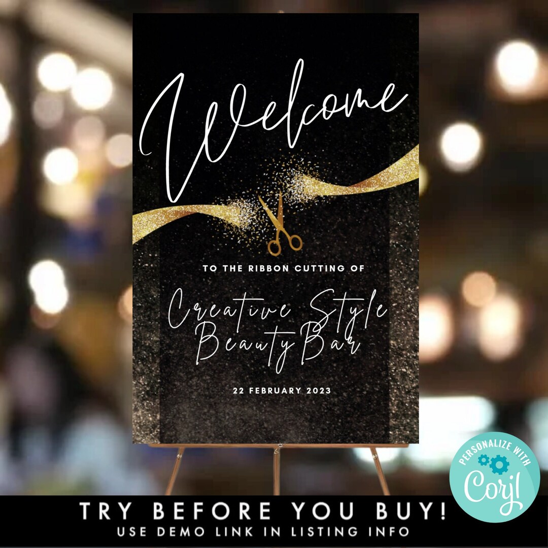 Grand Opening Welcome Sign Edit Yourself Template, Printable Sign 24X36 ...
