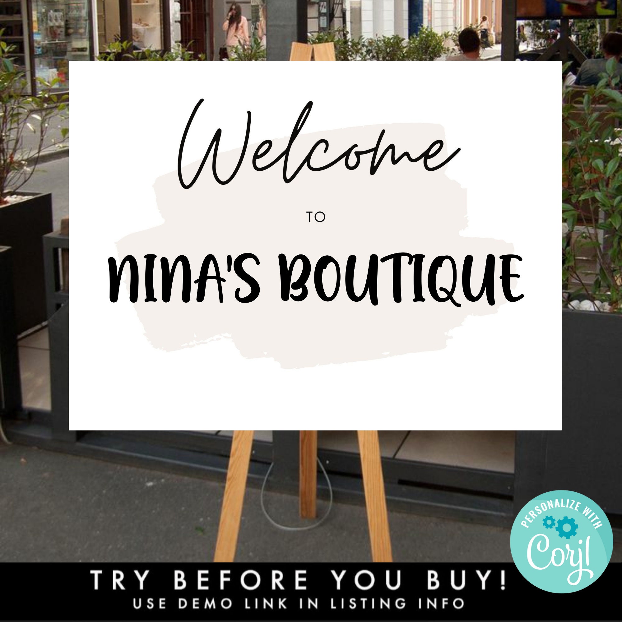 Welcome Sign Edit Yourself Template DIY Printable Sign 24X18 - Etsy