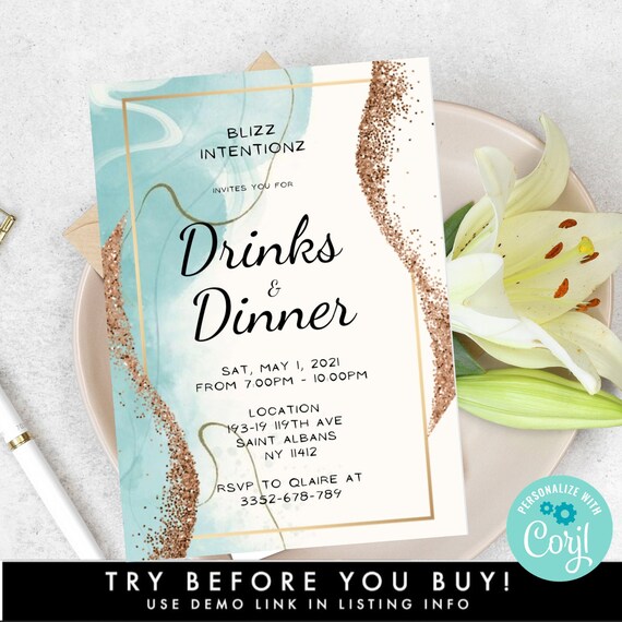 Business Dinner Party Invitation