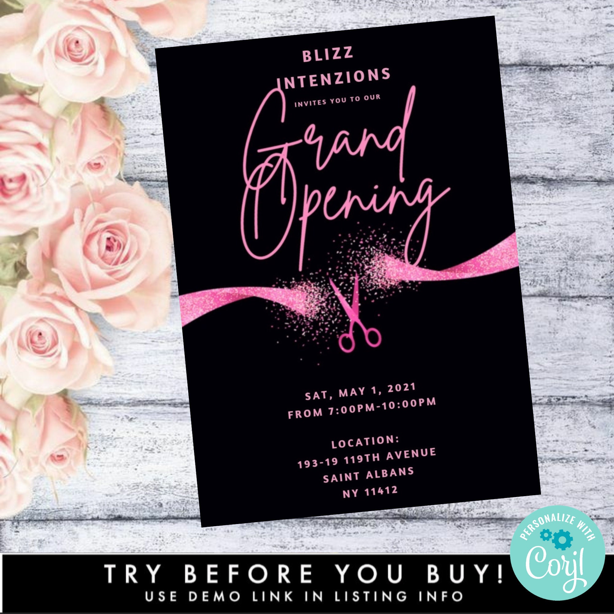Electronic Grand Opening Launch Party Invitation Template, Paperless ...