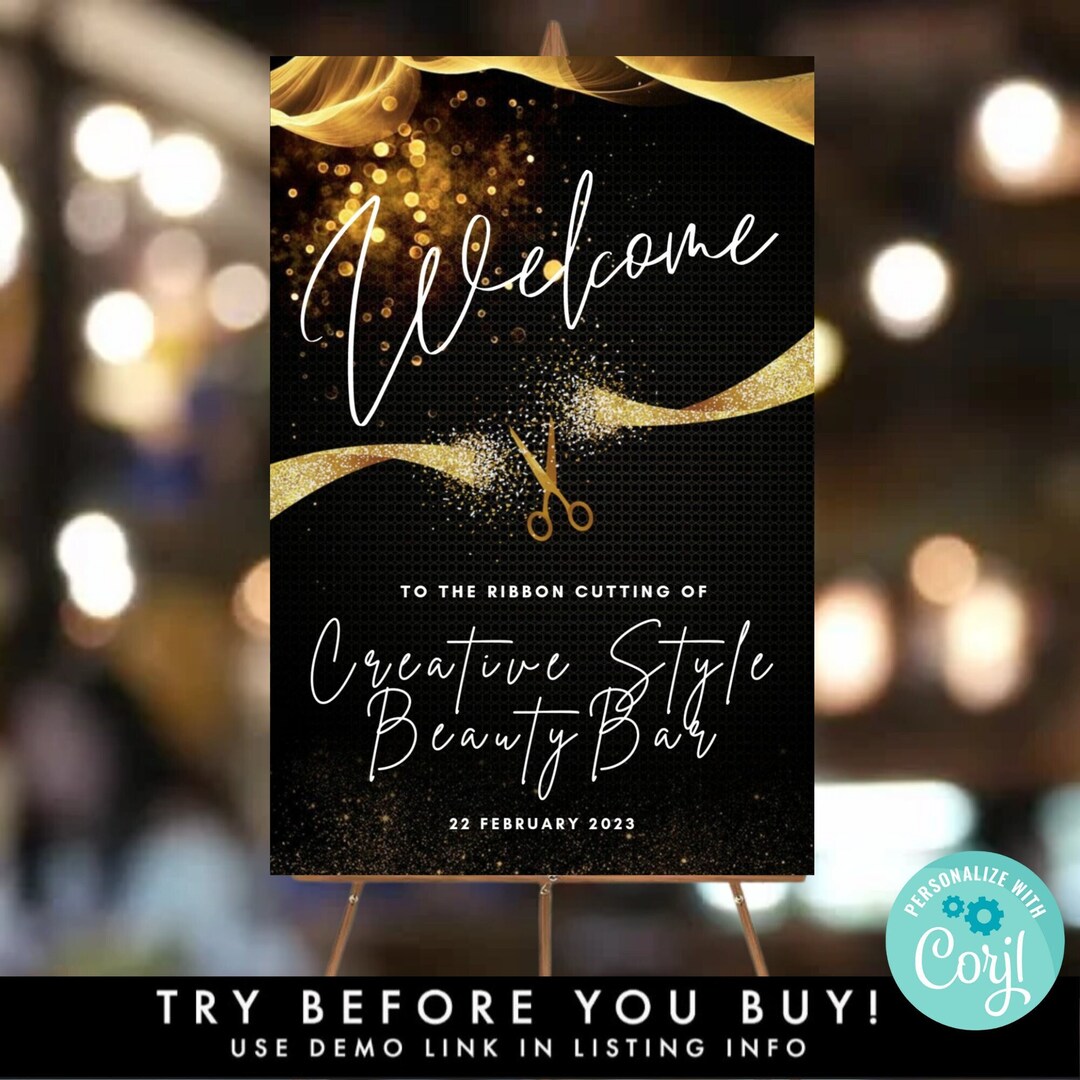 Grand Opening Welcome Sign Edit Yourself Template, Printable Sign 24X36 ...