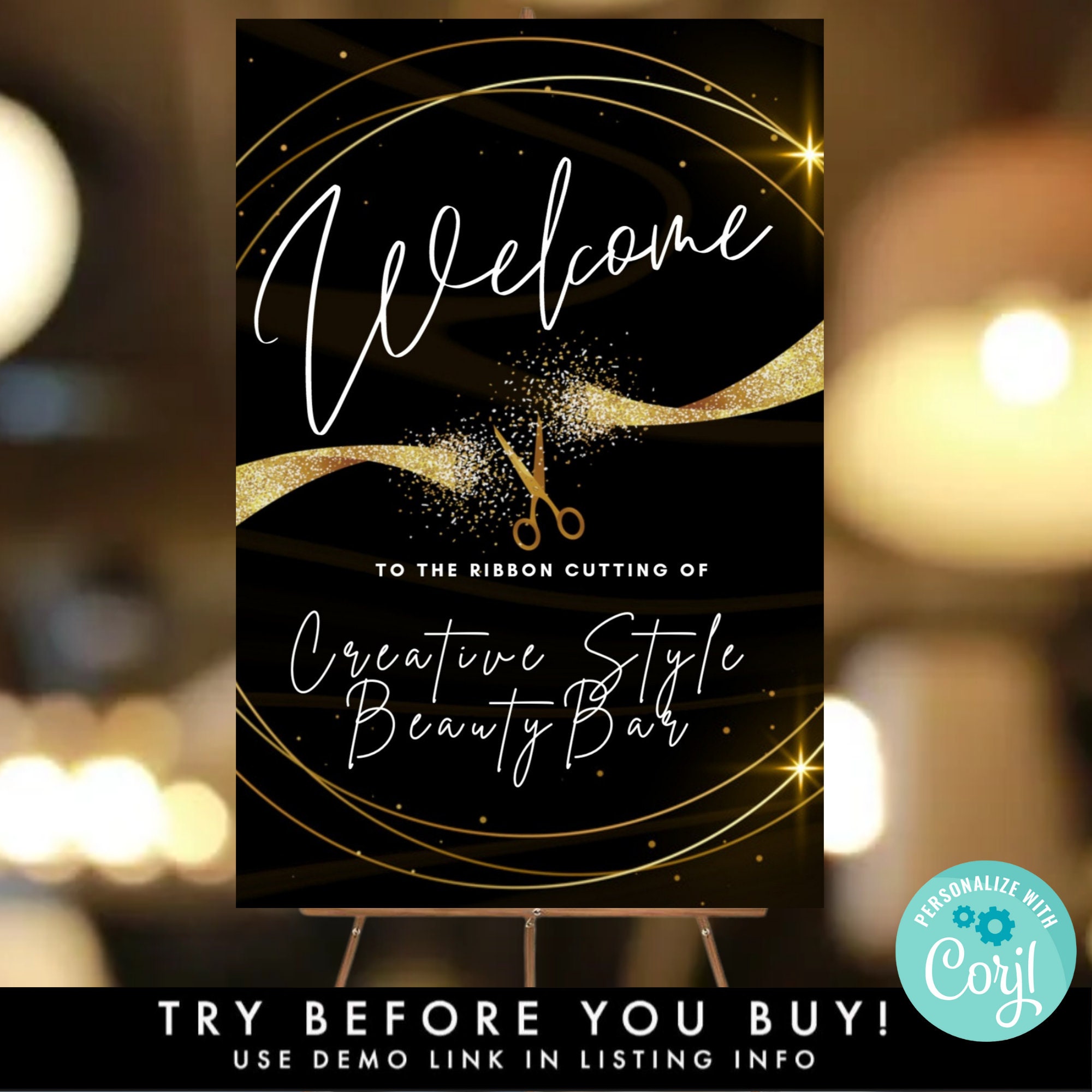 Grand Opening Welcome Sign Edit Yourself Template Printable - Etsy