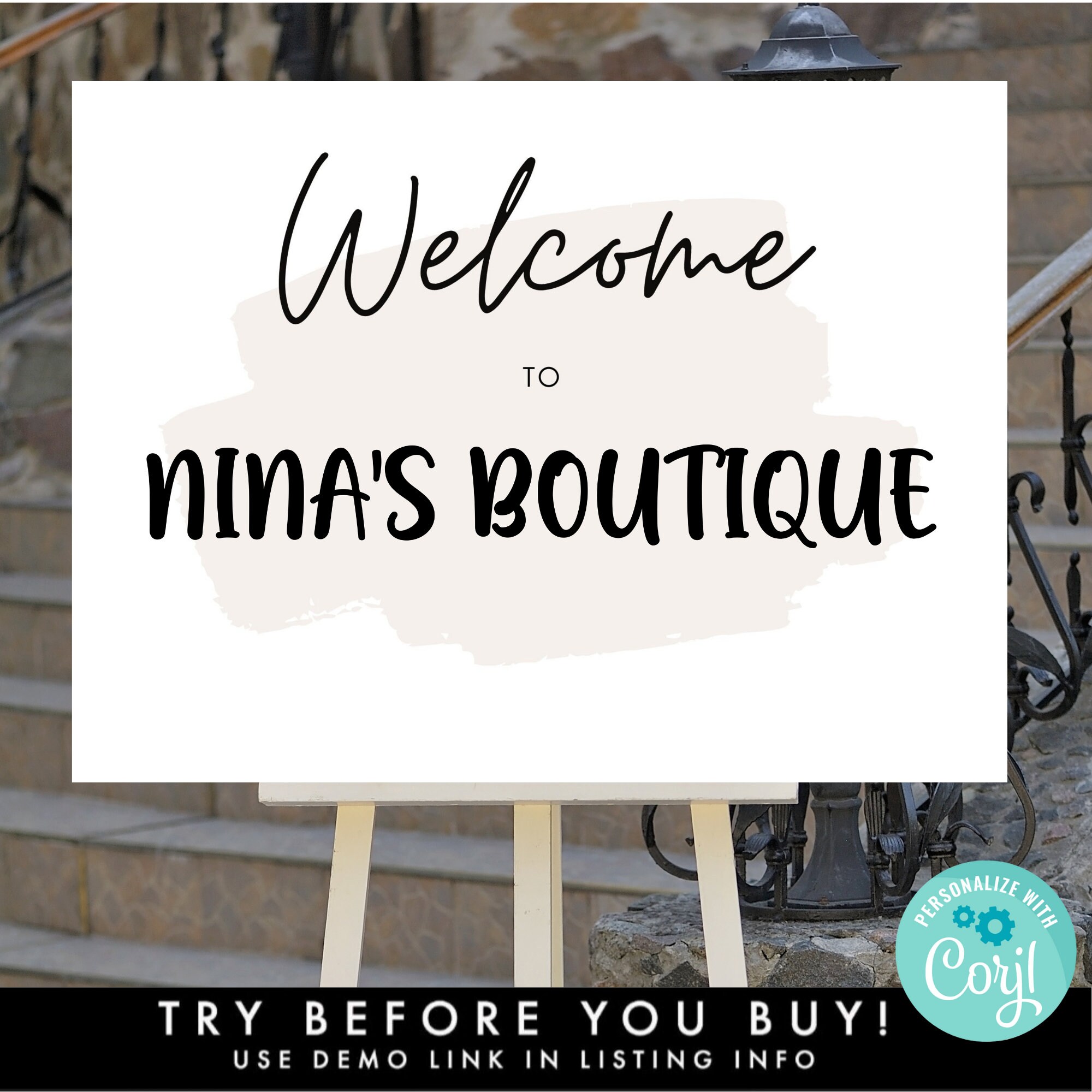 Welcome Sign Edit Yourself Template DIY Printable Sign 24X18 - Etsy