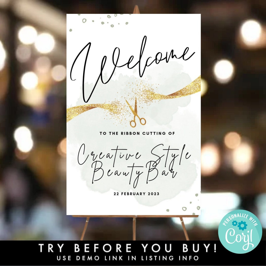 Grand Opening Welcome Sign Edit Yourself Template, Printable Sign 24X36 ...