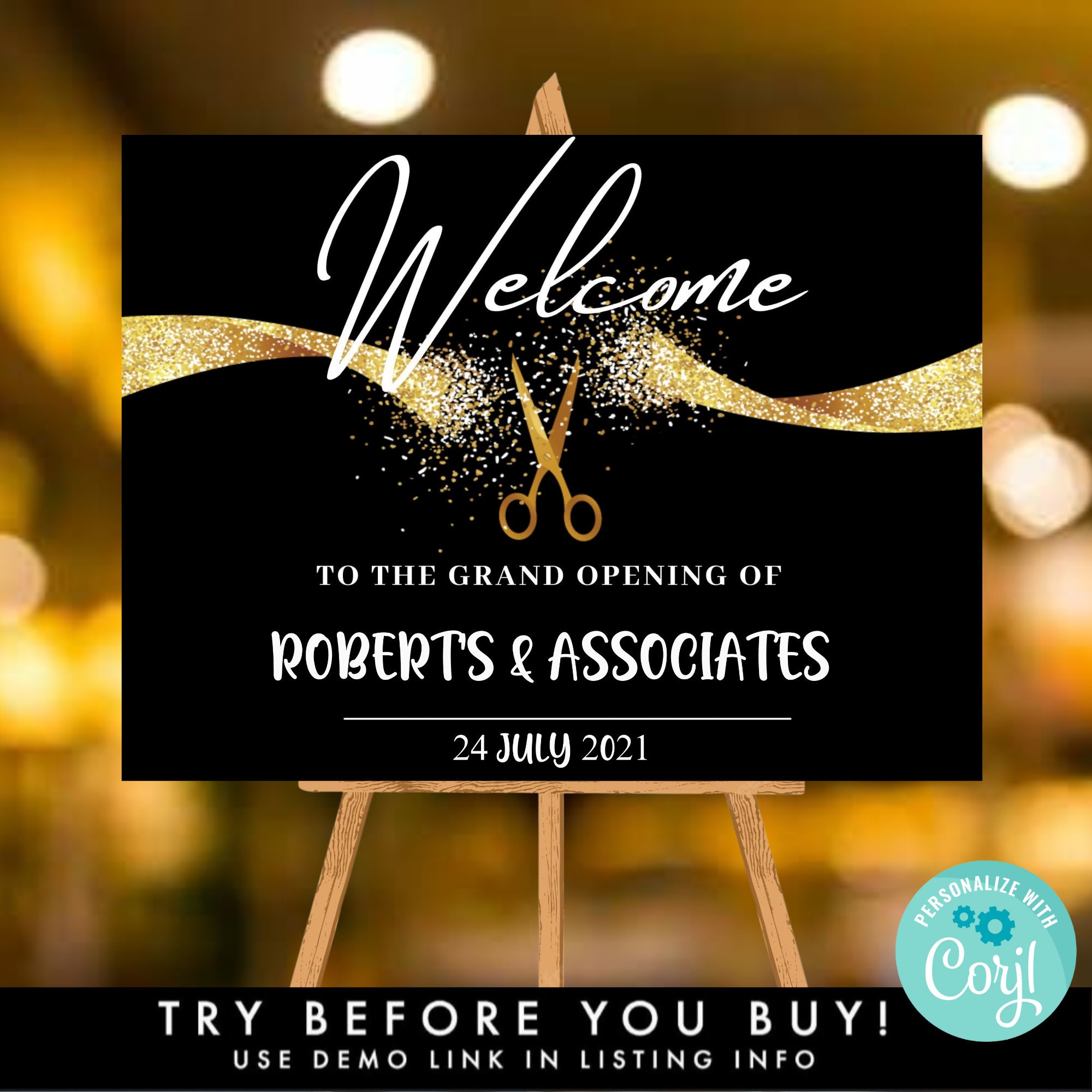 Grand Opening Welcome Sign Template, Printable Digital Download ...