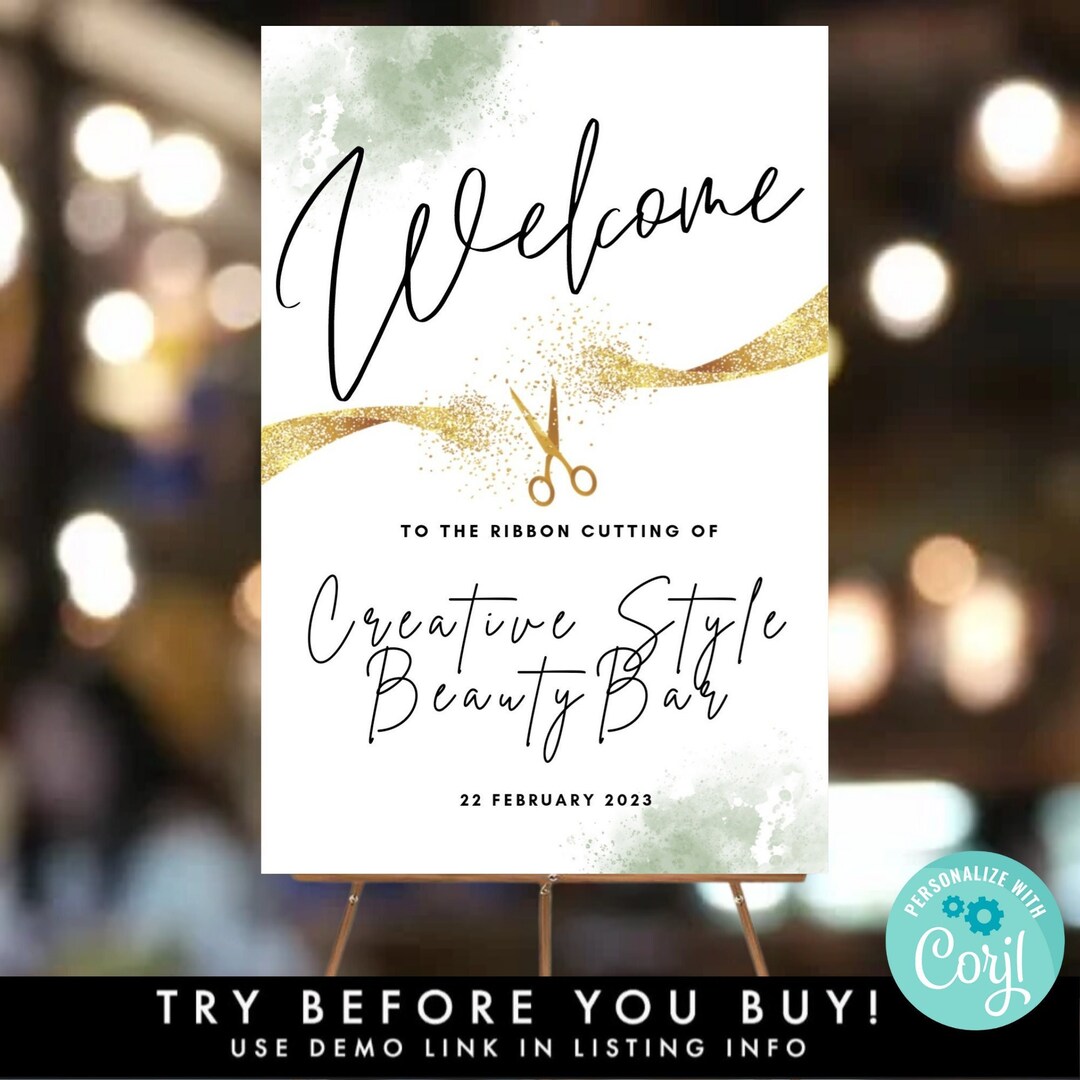 Grand Opening Welcome Sign Edit Yourself Template, Printable Sign 24X36 ...