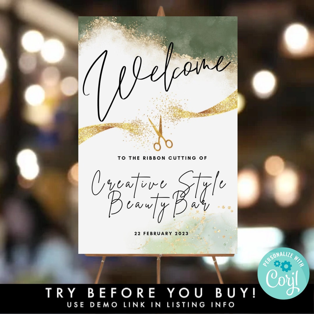 Grand Opening Welcome Sign Edit Yourself Template, Printable Sign 24X36 ...