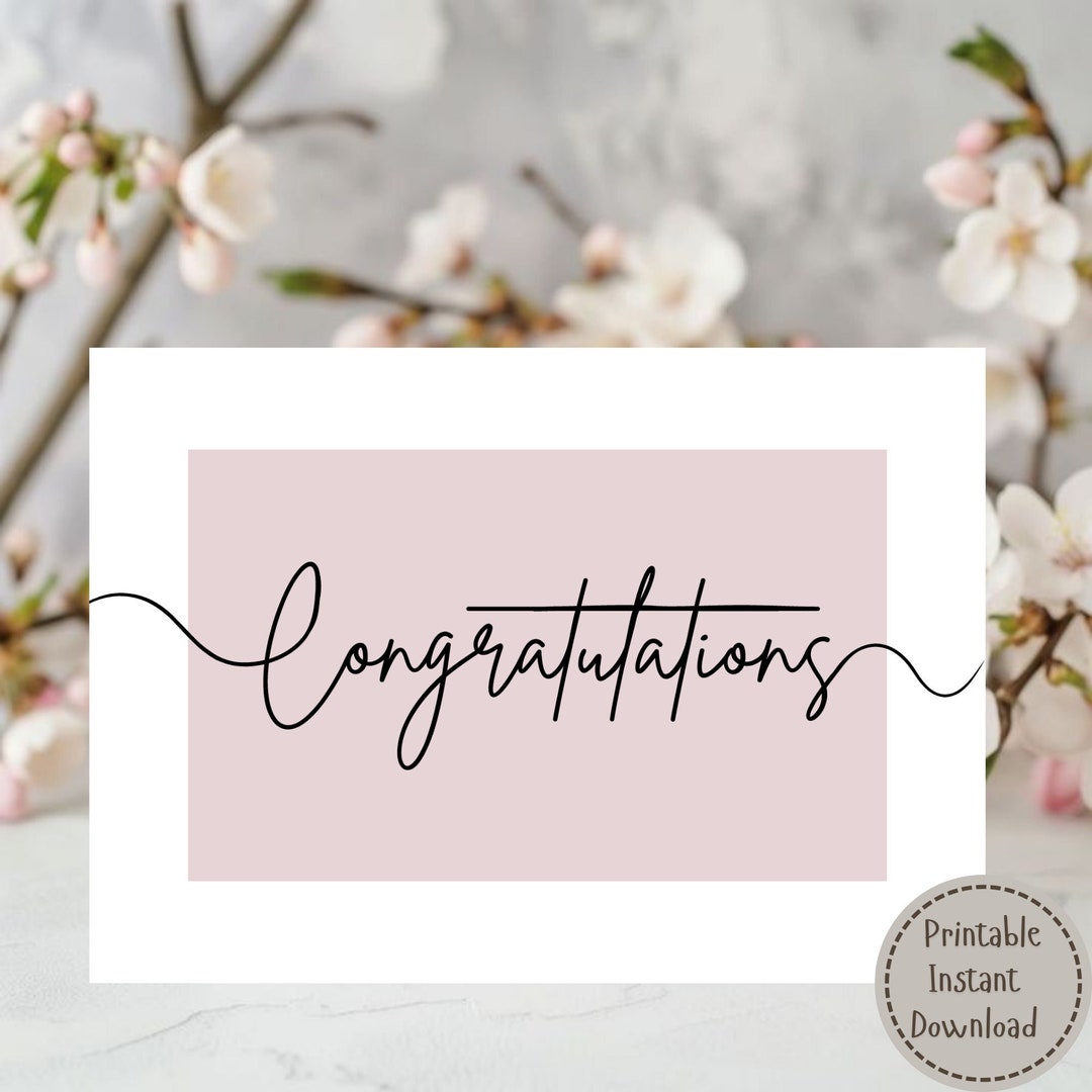 Congratulations Card to Celebrate a Big Achievement, Printable Card to ...