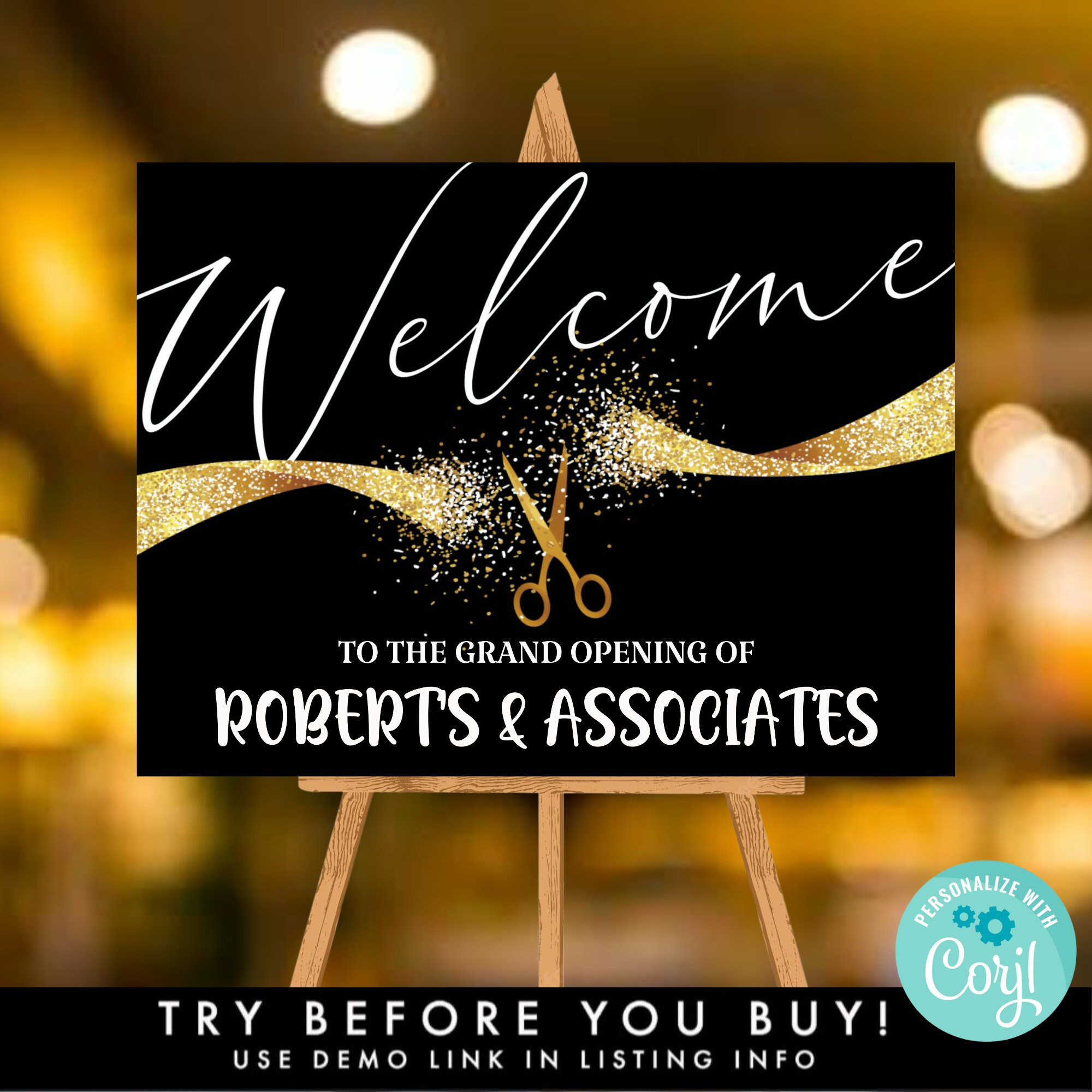 Grand Opening Welcome Sign Edit Yourself Template, Printable Sign 24x18 ...