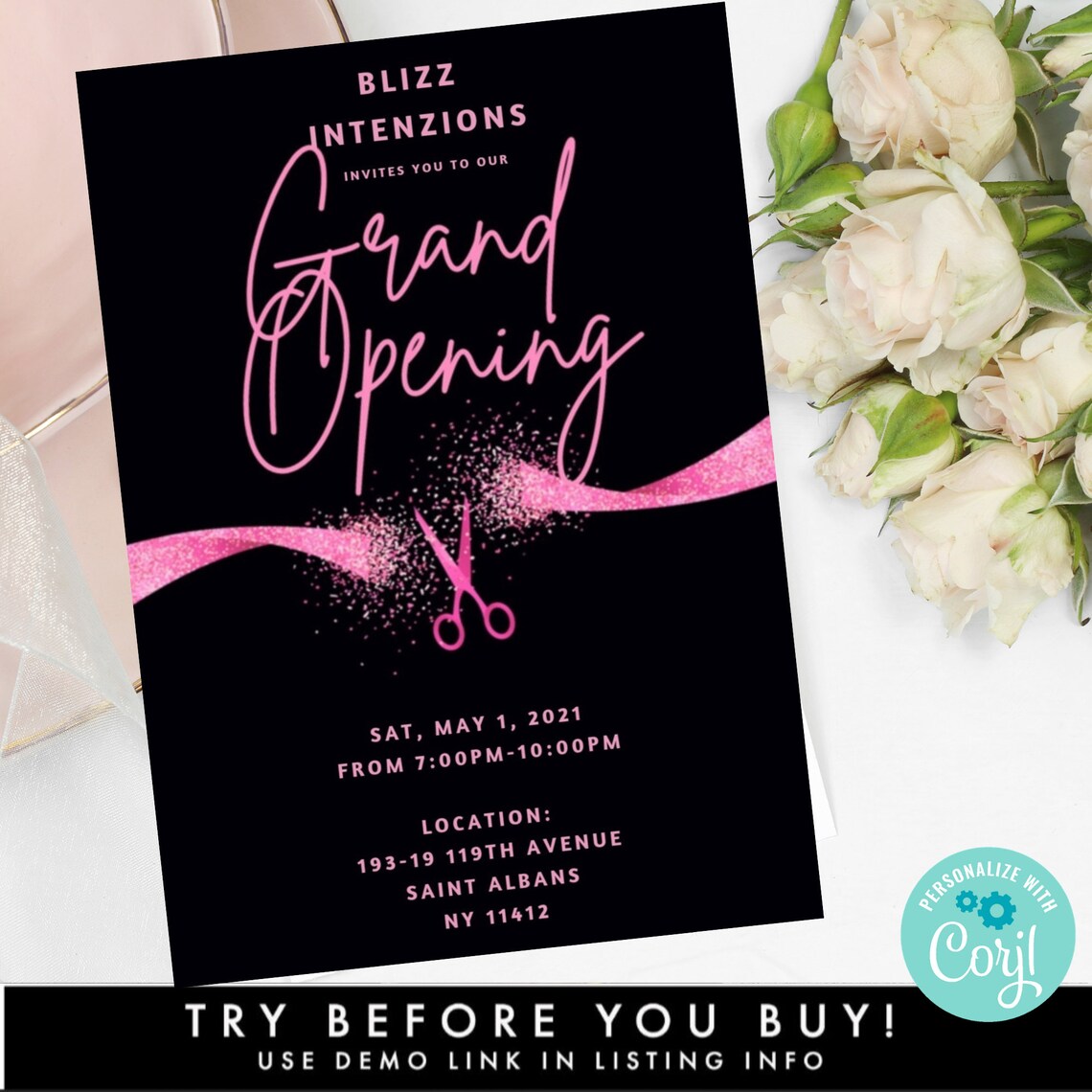 Electronic Grand Opening Launch Party Invitation Template, Paperless ...