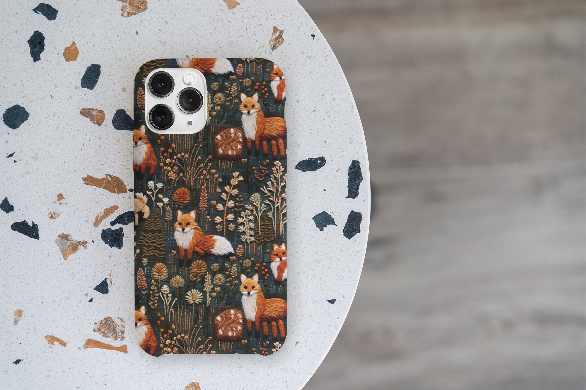 White Tailed Fox Haven Tough Phone Case, Enchanted Wildflower Field ...