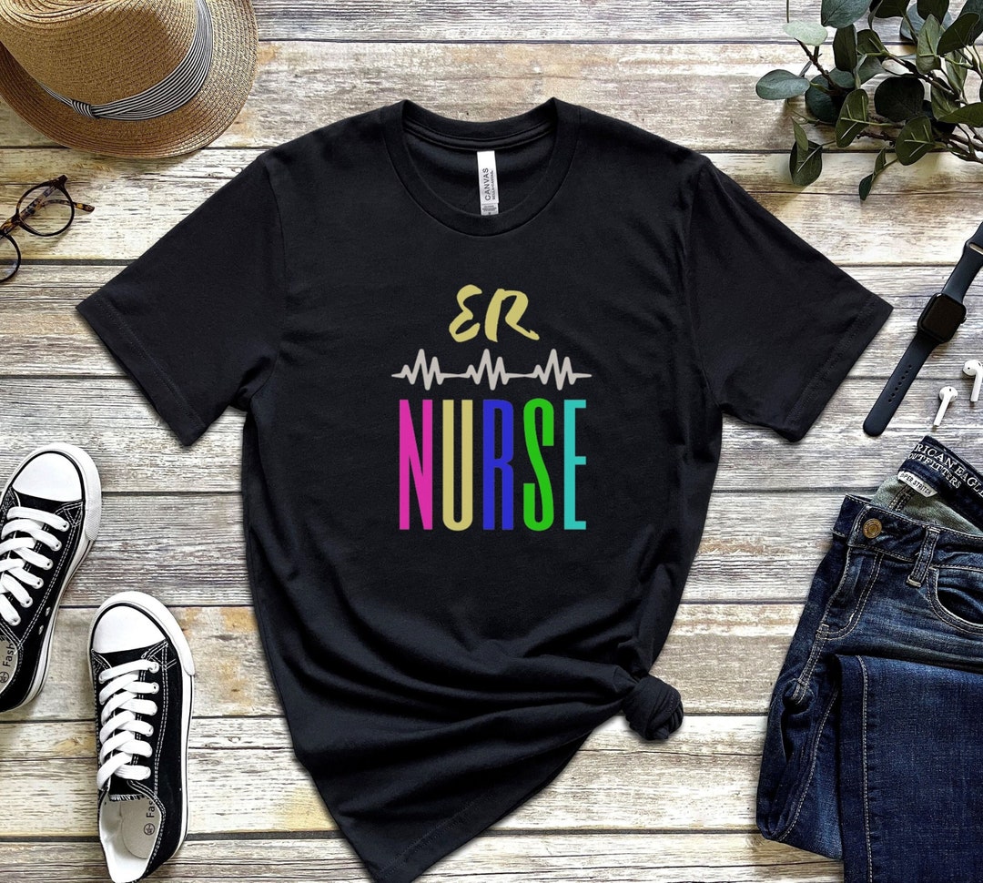 ER Nurse Heartbeat T-shirt: Registered Nurse Gift - Etsy