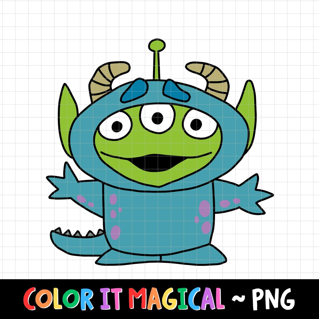 Sully Alien Remix PNG Disney PNG Clipart Instant Digital Download Hand ...