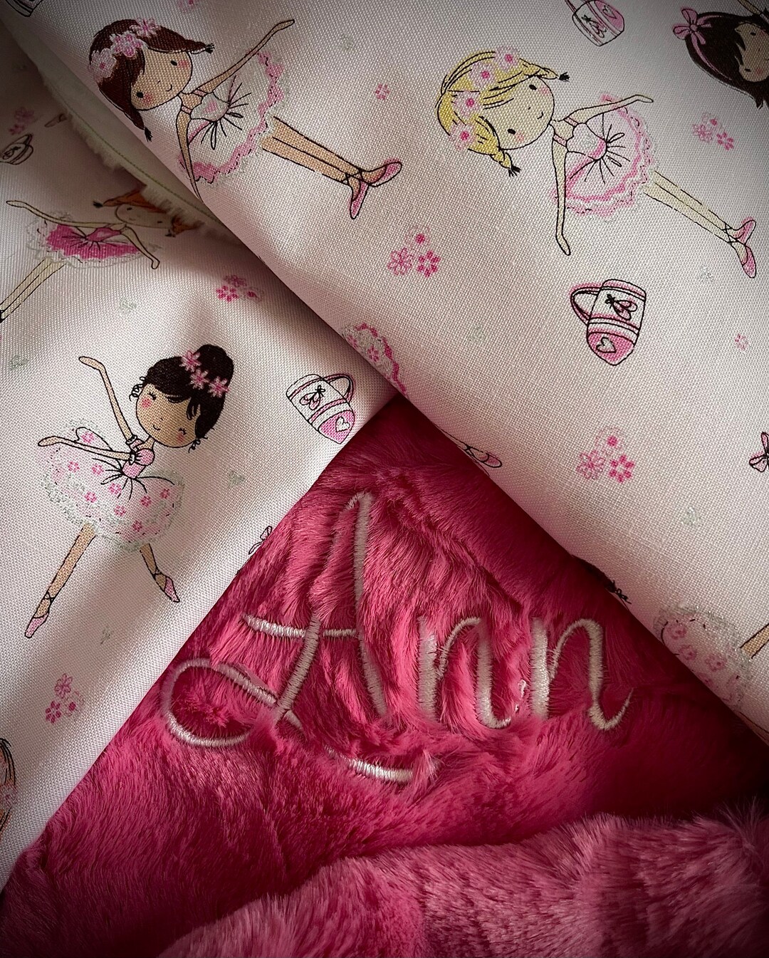 Personalized Ballerina Baby Blanket: Embroidered Minky Girl Gift - Etsy