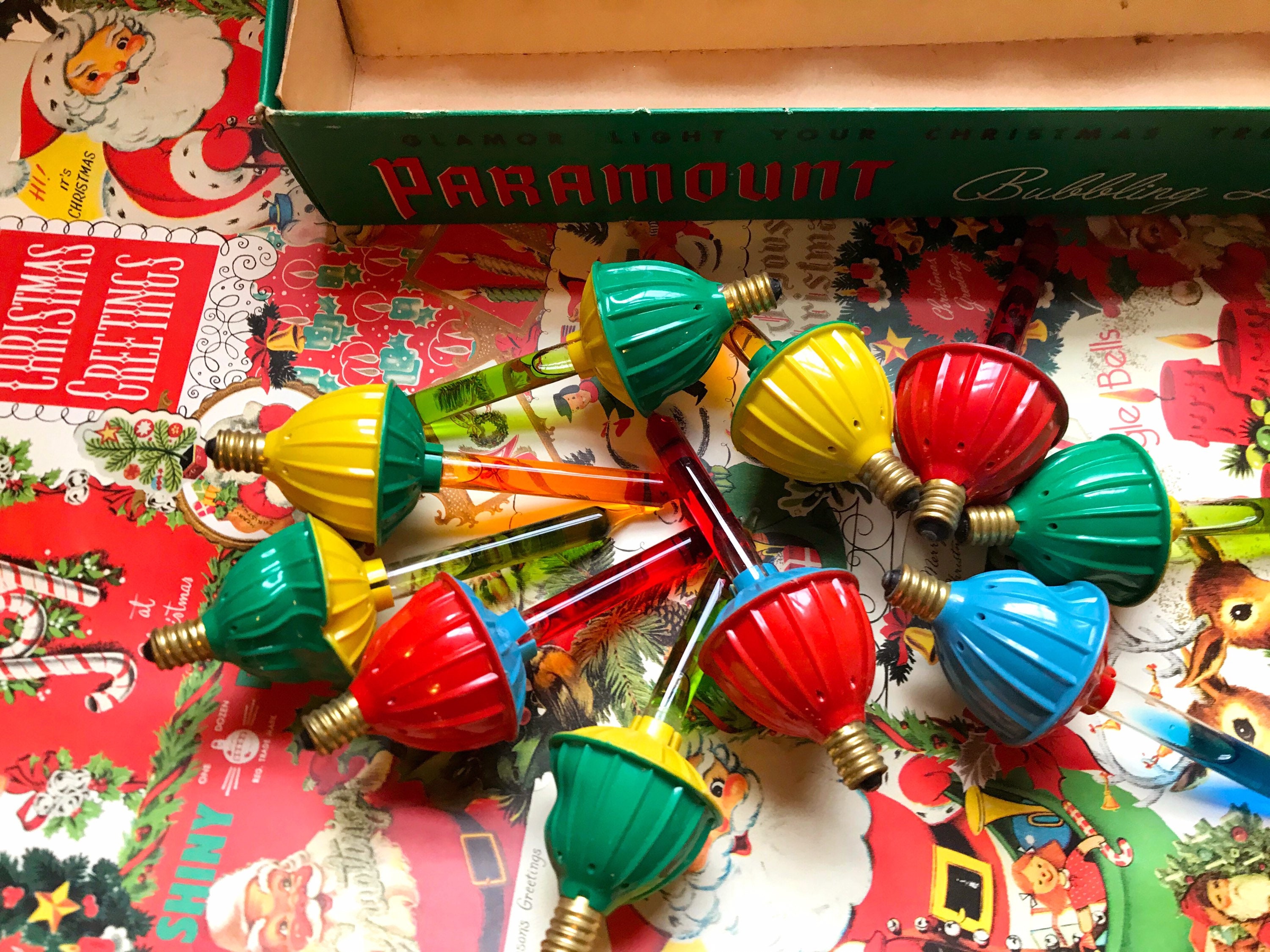 Vintage Paramount Bubble Lights 1950s working Christmas tree | Etsy