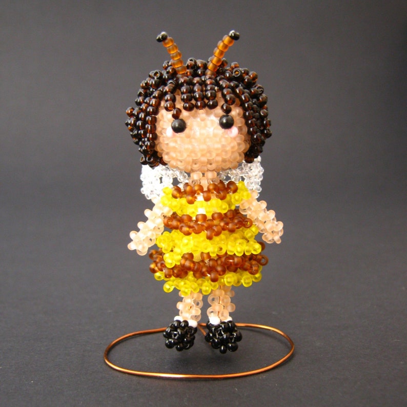 Bee Doll Beaded Toys. Beading Tutorial PDF Pattern - Etsy