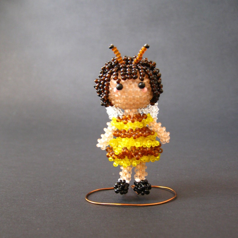 Bee Doll Beaded Toys. Beading Tutorial PDF Pattern - Etsy