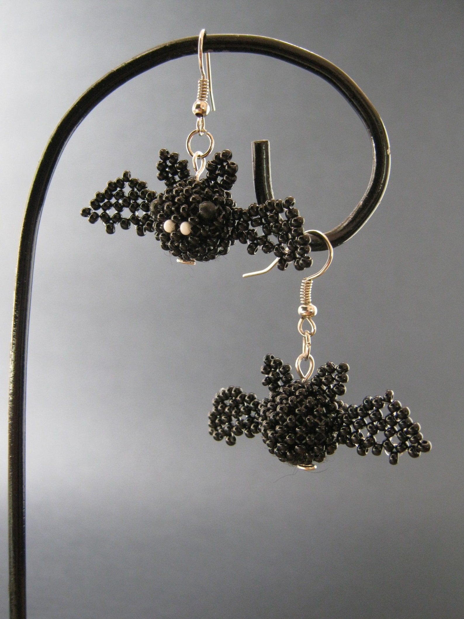 Bat Beaded Earrings. Beading Tutorial PDF - Etsy