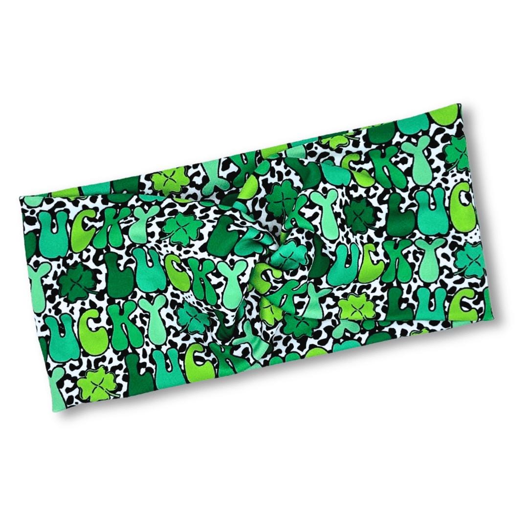 Lucky Green Shamrock Headband, St Patricks Day Head Wear, Headwear for ...