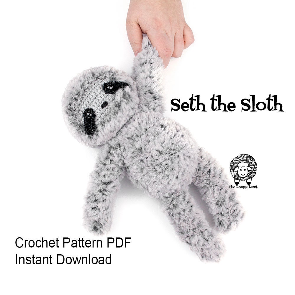 Crochet Sloth Pattern Seth the Sloth Crochet Pattern PDF - Etsy