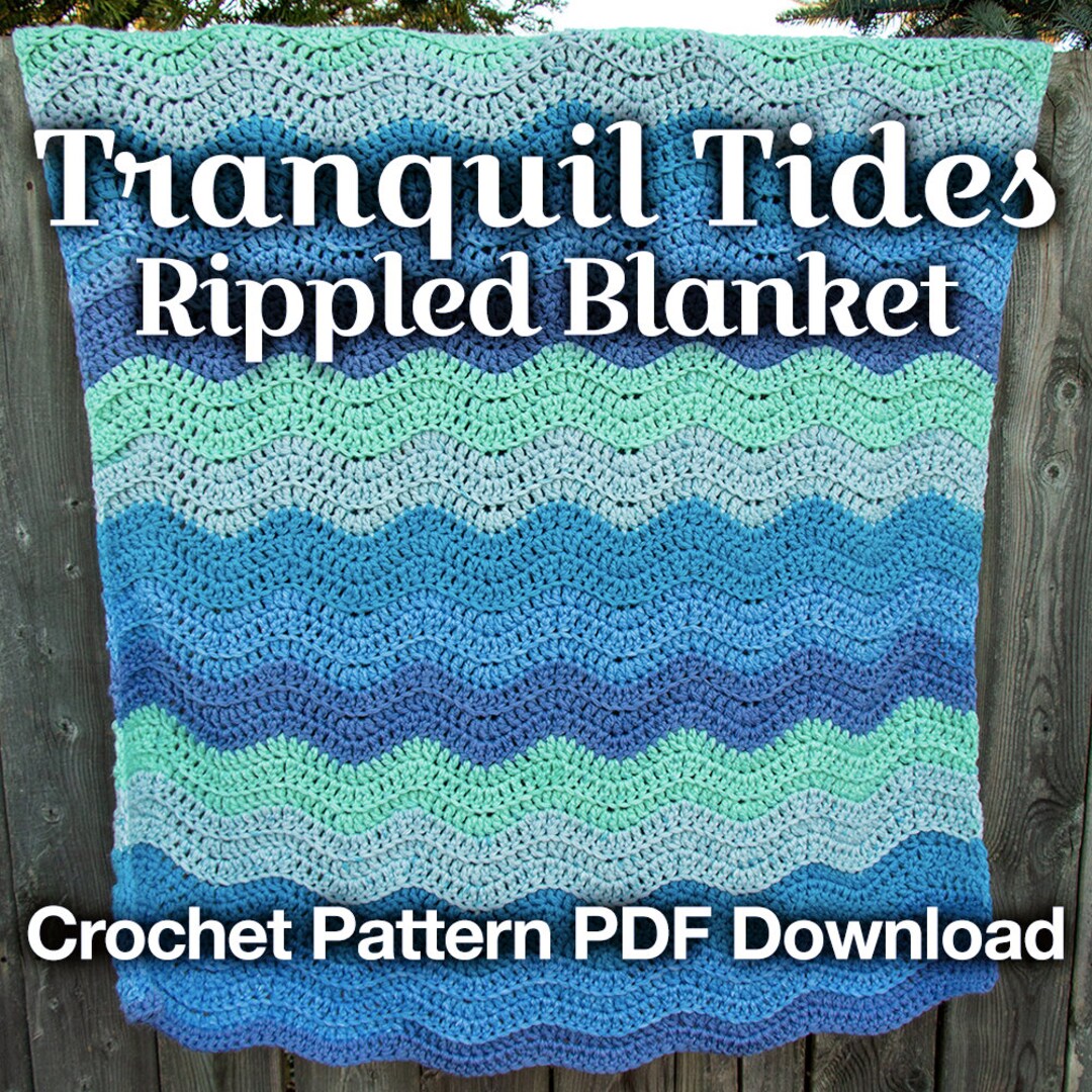 Tranquil Tides Crochet Blanket Pattern PDF Instant Download - Etsy