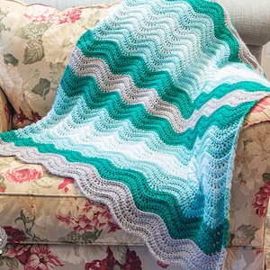 Crochet Ripple Blanket Pattern | Easy Ripple Afghan | PDF Download - Etsy