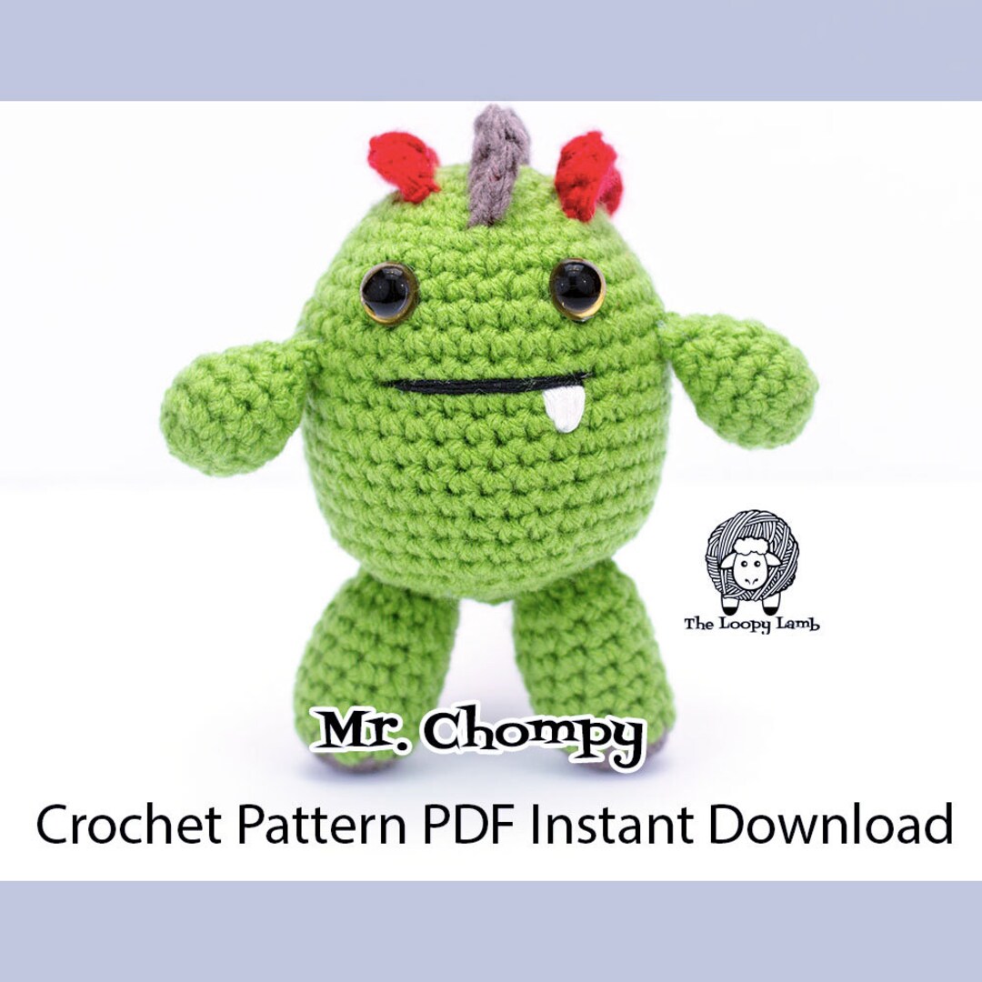Mister Chompy Crochet Monster Pattern – Easy Amigurumi (PDF Pattern) - Etsy