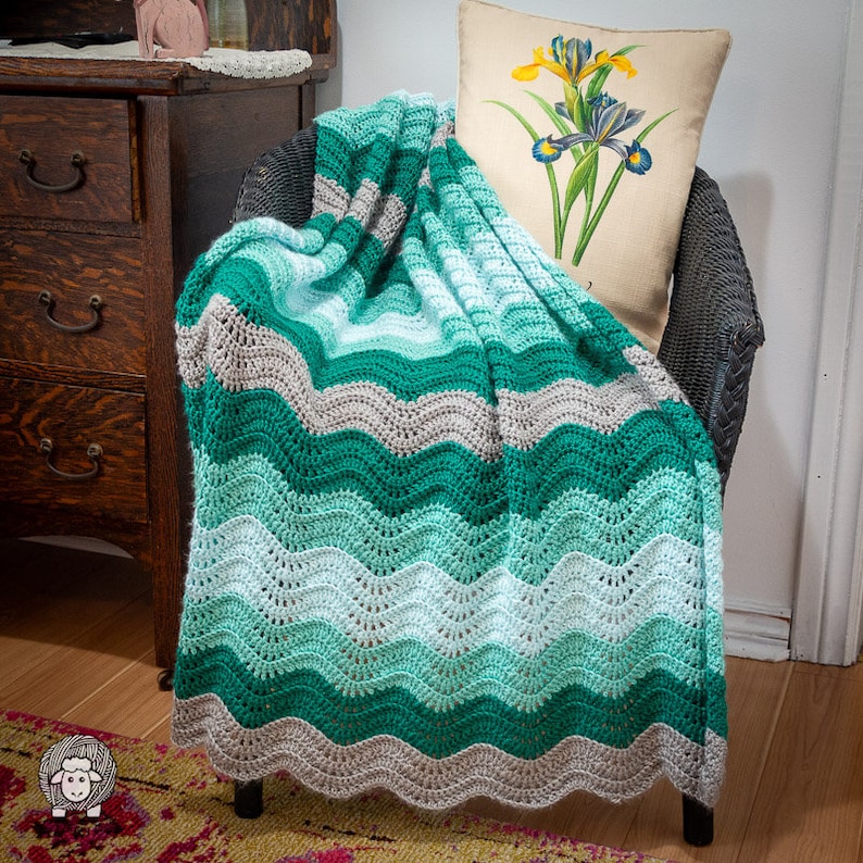 Crochet Ripple Blanket Pattern | Easy Ripple Afghan | PDF Download - Etsy