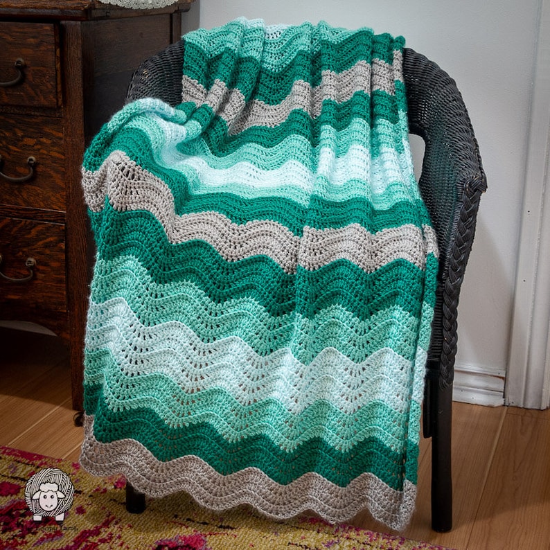 Crochet Ripple Blanket Pattern | Easy Ripple Afghan | PDF Download - Etsy