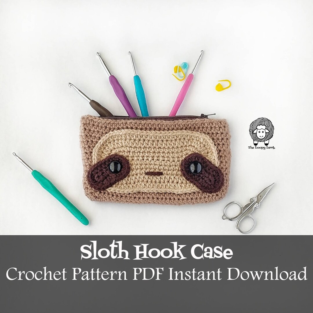 Sloth Hook Case Crochet Pattern Instant Download Sloth - Etsy