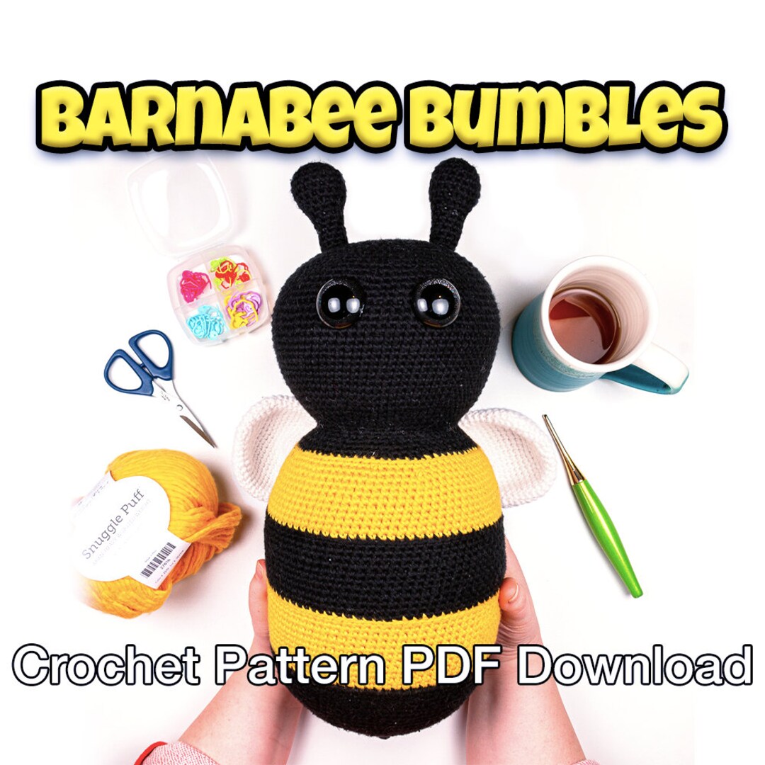 Barnabee Bumbles Crochet Pattern PDF Instant Download Giant Crochet Bee ...