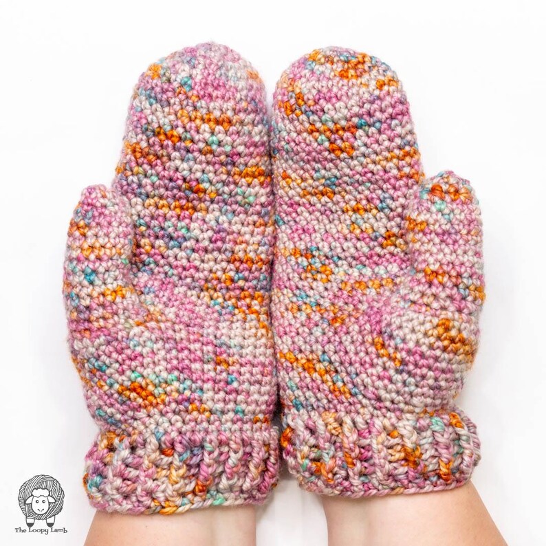 Beginner Crochet Mittens Pattern: One Skein Worsted Weight (PDF ...