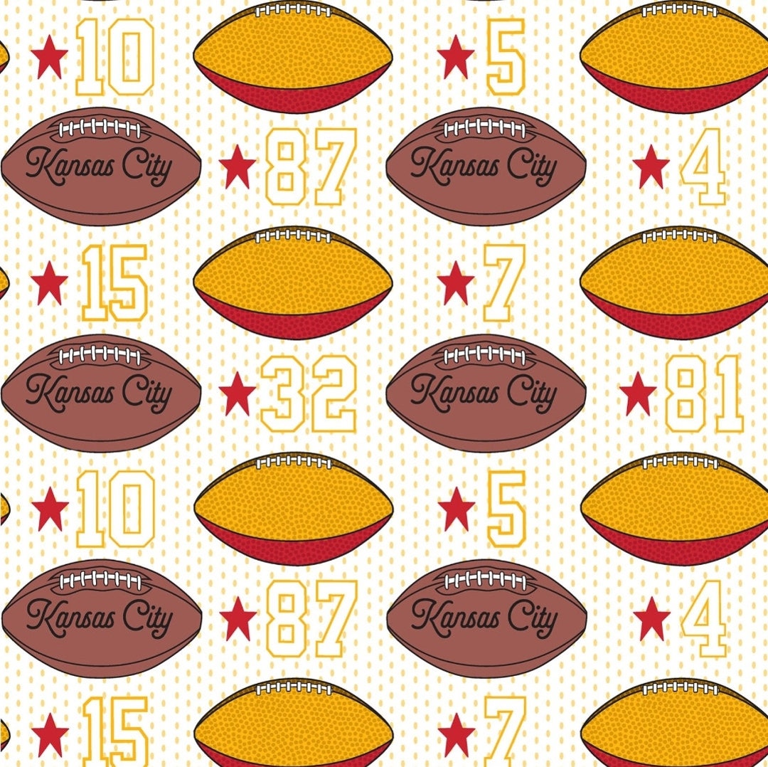 What A Catch" Kansas City Chiefs, KC Football Fabric! 100% Cotton•1/4 ...