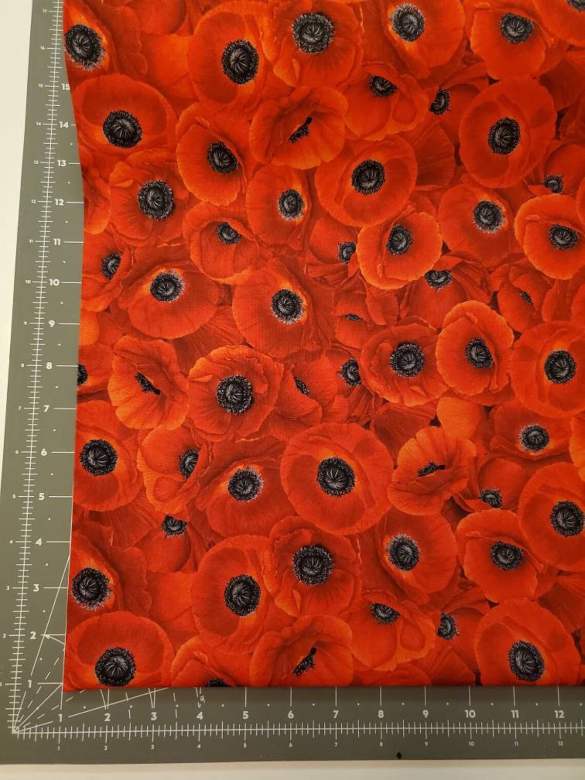 Beautiful Wild Poppies Flowers Fabric 100% Cotton. 1/4 - Etsy