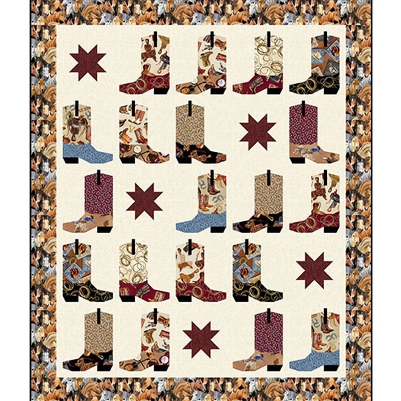 Boot Quilt Pattern - Etsy