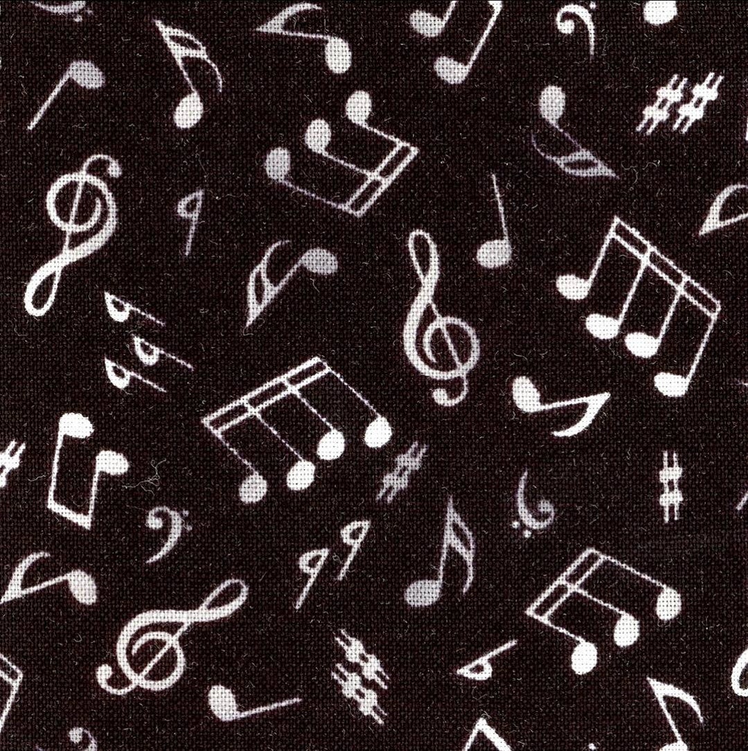 Jazz Music Notes Fabric 100% Cotton. 16.8 X - Etsy