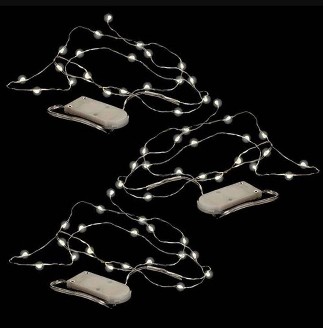 New! LED Pixie Flexible Wire Lights Set,3 Pack Warm White. 20 Lights ...