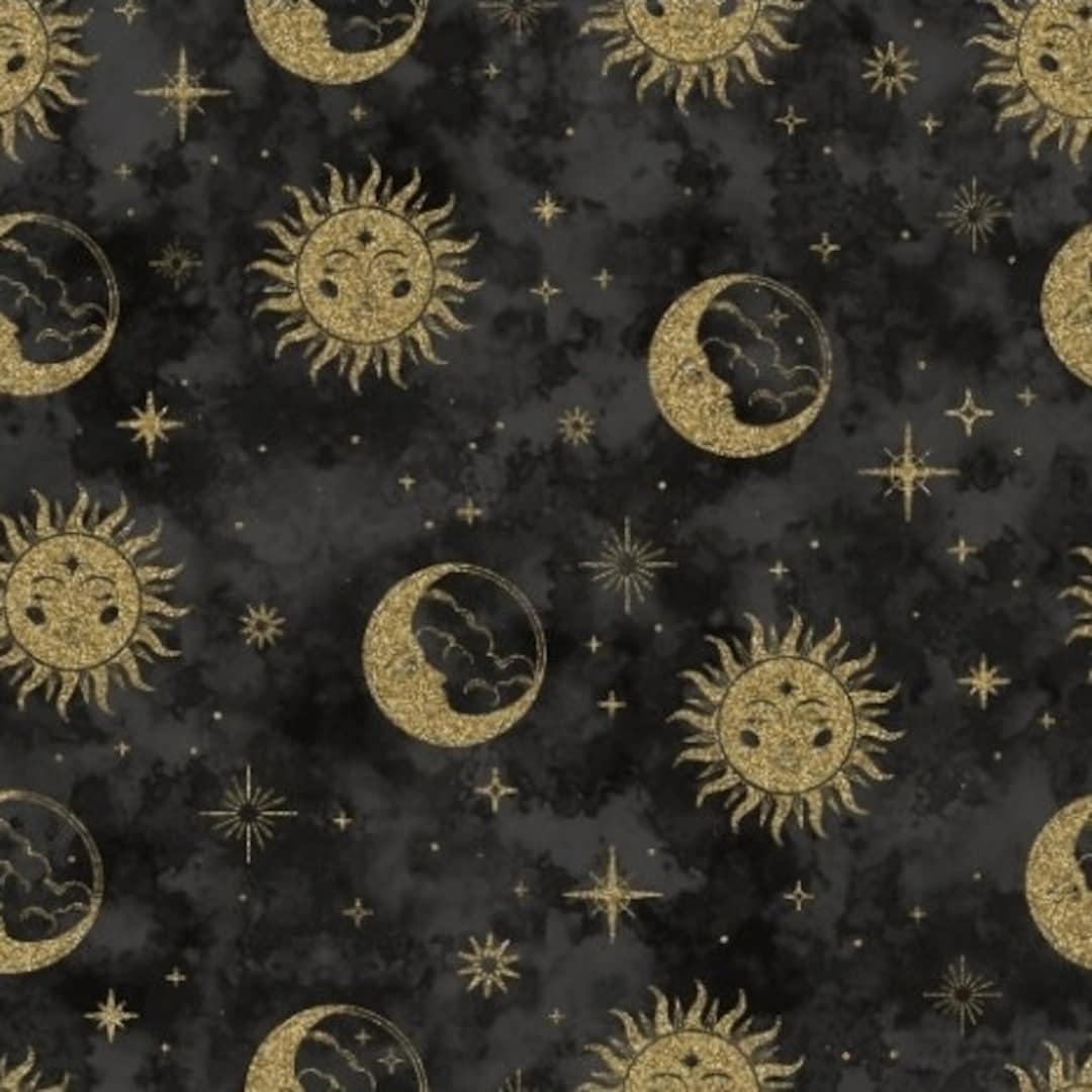 New the Sun, the Moon, and the Stars Sun, Moon Fabric 100% Cotton. 1/4 ...