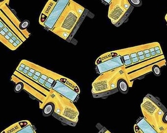Yellow Bus Fabric Sweet American School Bus Back to School by ...