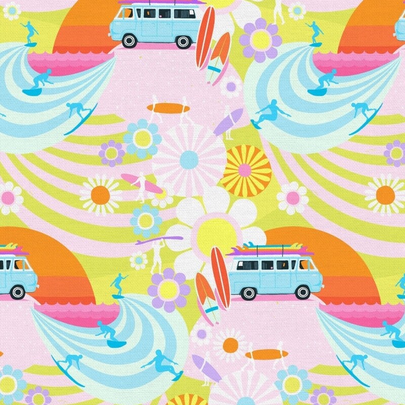 Surfing Fabric - Etsy
