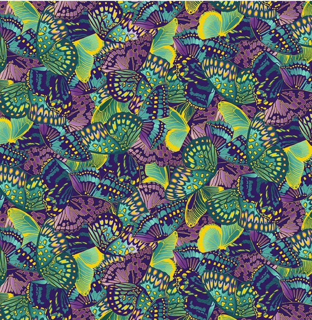 New! "shizuka" Packed Butterfly Wings, Butterflies Fabric! 100% Cotton ...