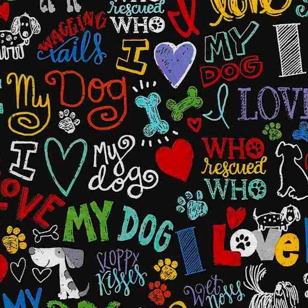 Text Print Fabric - Etsy