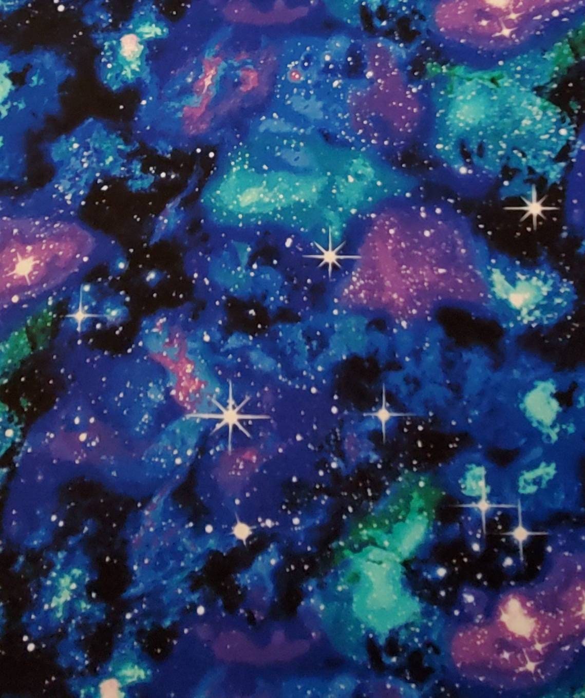Galaxy, Aurora, Space, Celestial Fabric! 100% Cotton. 1/4, 1/2, or 1 Yd ...