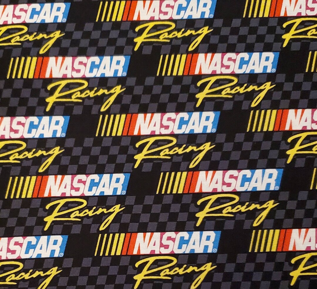 Nascar, Racing Checks Fabric 100% Cotton. 18.3 x 44 Awesome Print By ...