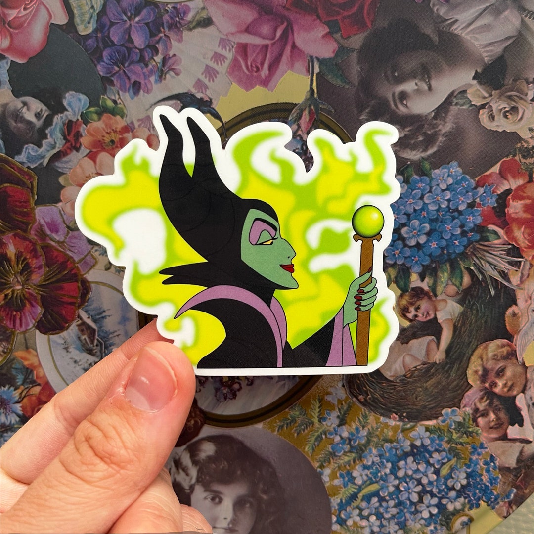 Maleficent Vinyl Sticker | Disney Villain Waterproof Decal | Sleeping ...