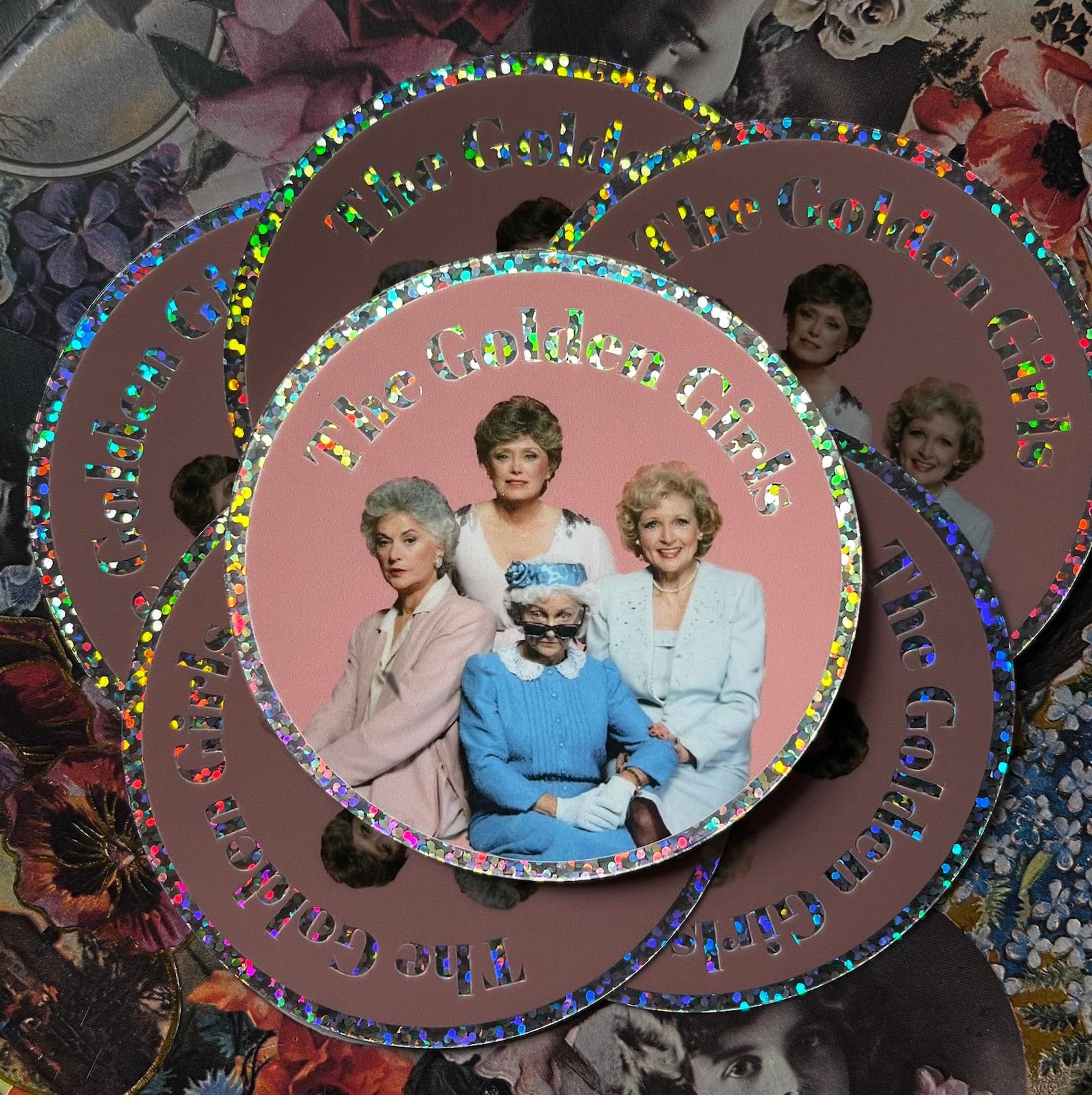 Golden Girls Vinyl Glitter Sticker | Rose, Dorothy, Blanche and Sophia ...