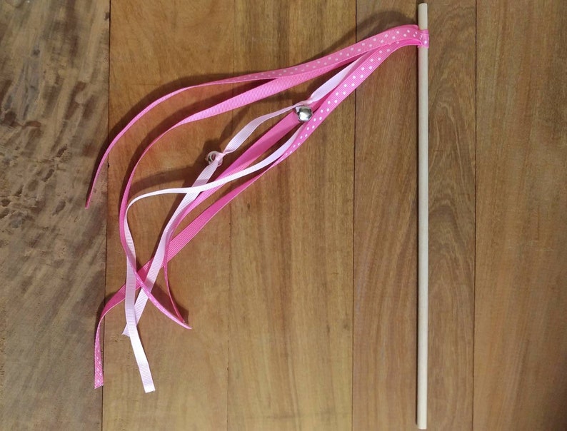 Ribbon-on-a-stick Cat Toy Teaser Wand With Ribbons Kitten - Etsy
