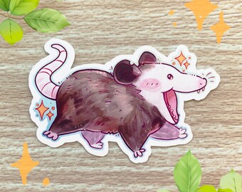 Opossum Vinyl Stickers pack of 3 Cute Waterproof Possum - Etsy