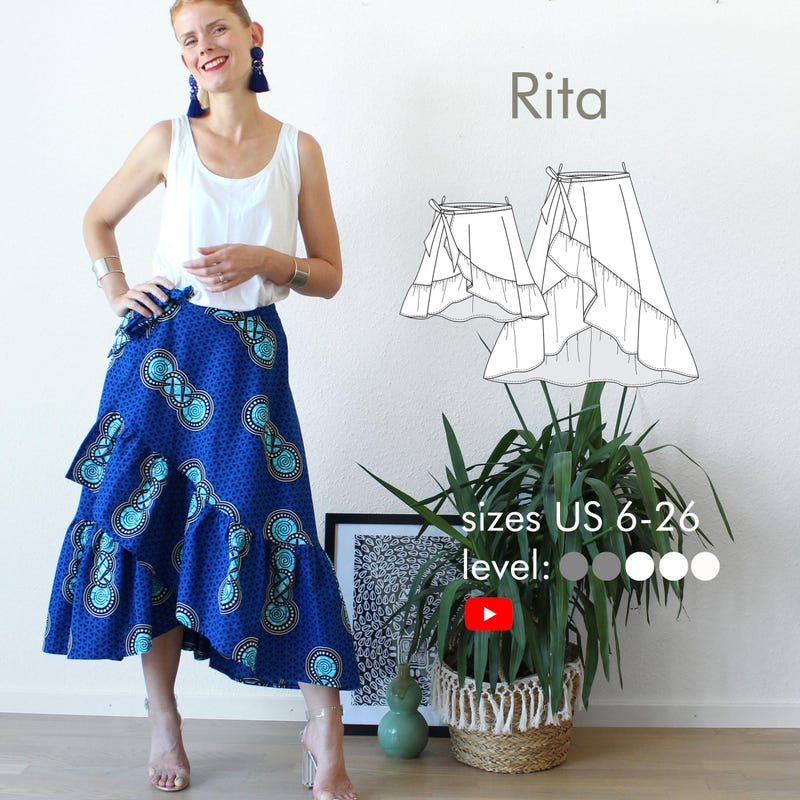 Ruffle Skirt Pattern - Etsy
