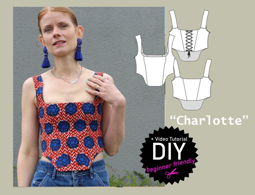 Corset Sewing Pattern With Straps charlotte With - Etsy